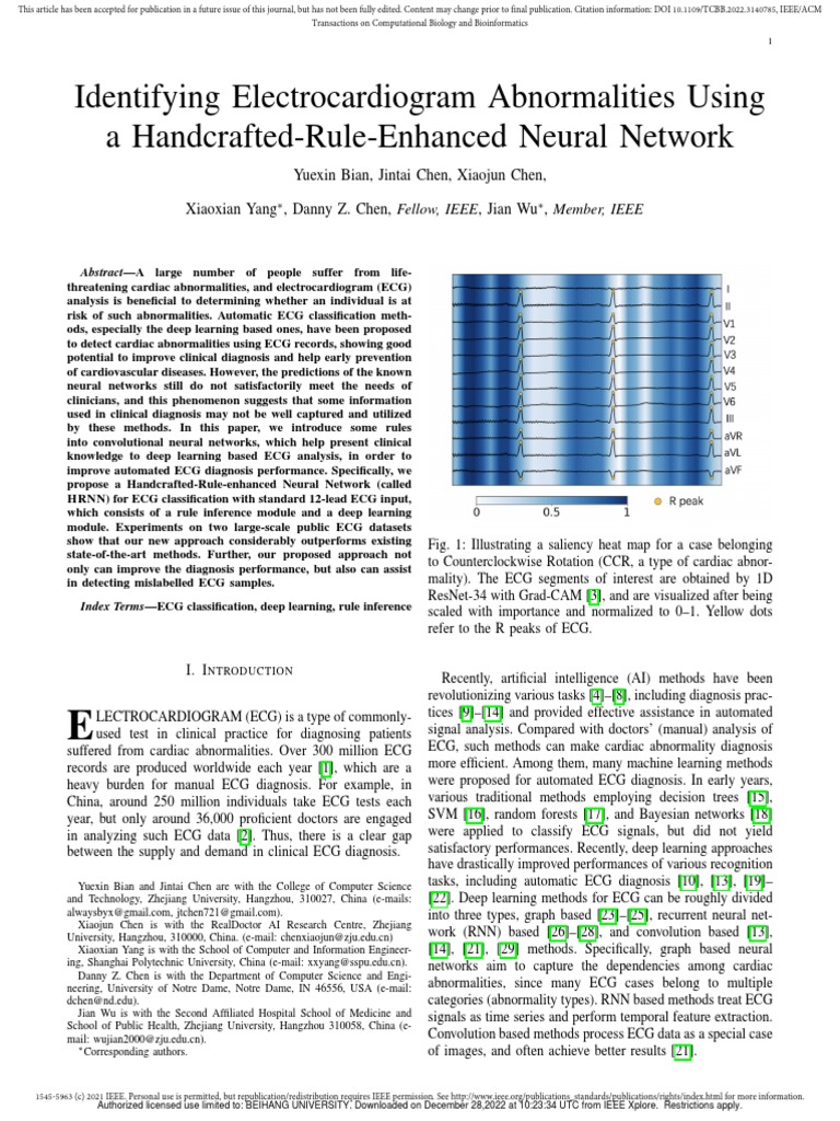 Identifying Electrocardiogram Abnormalities Using A Handcrafted-Rule ... Identifying Electrocardiogram Abnormalities Using A Handcrafted-Rule ...