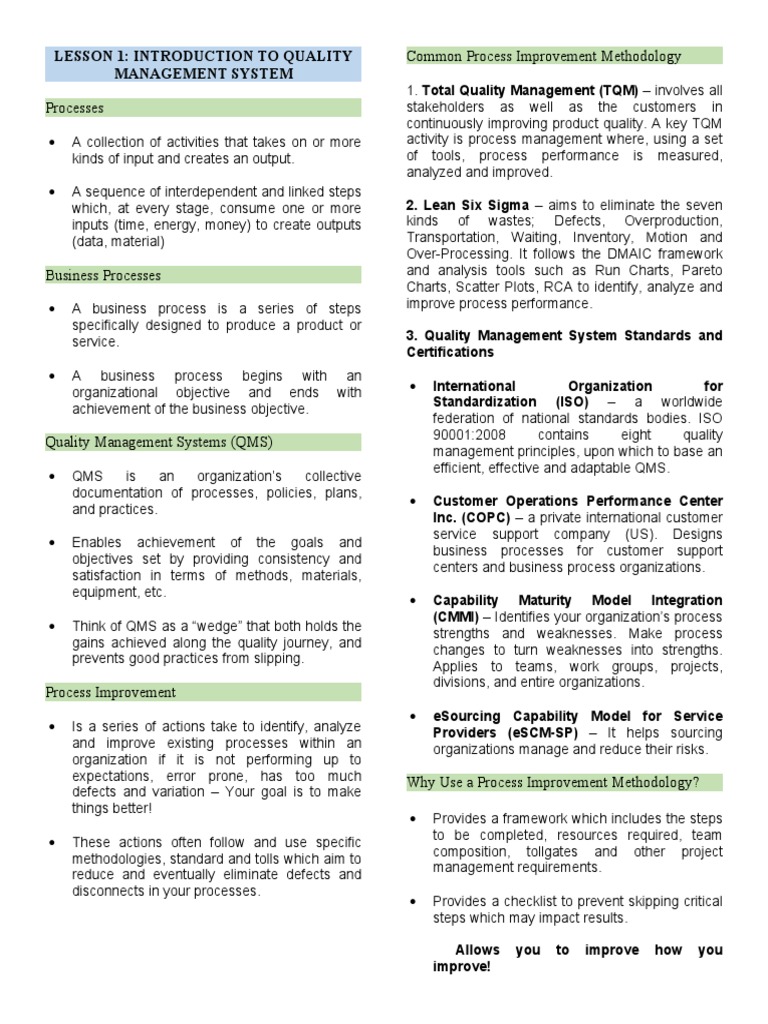 BPO 102 - Lesson 1 To 4 | PDF | Accounts Payable | Quality Management ...