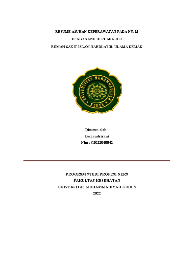 Resume SNH Icu Dwi A. | PDF