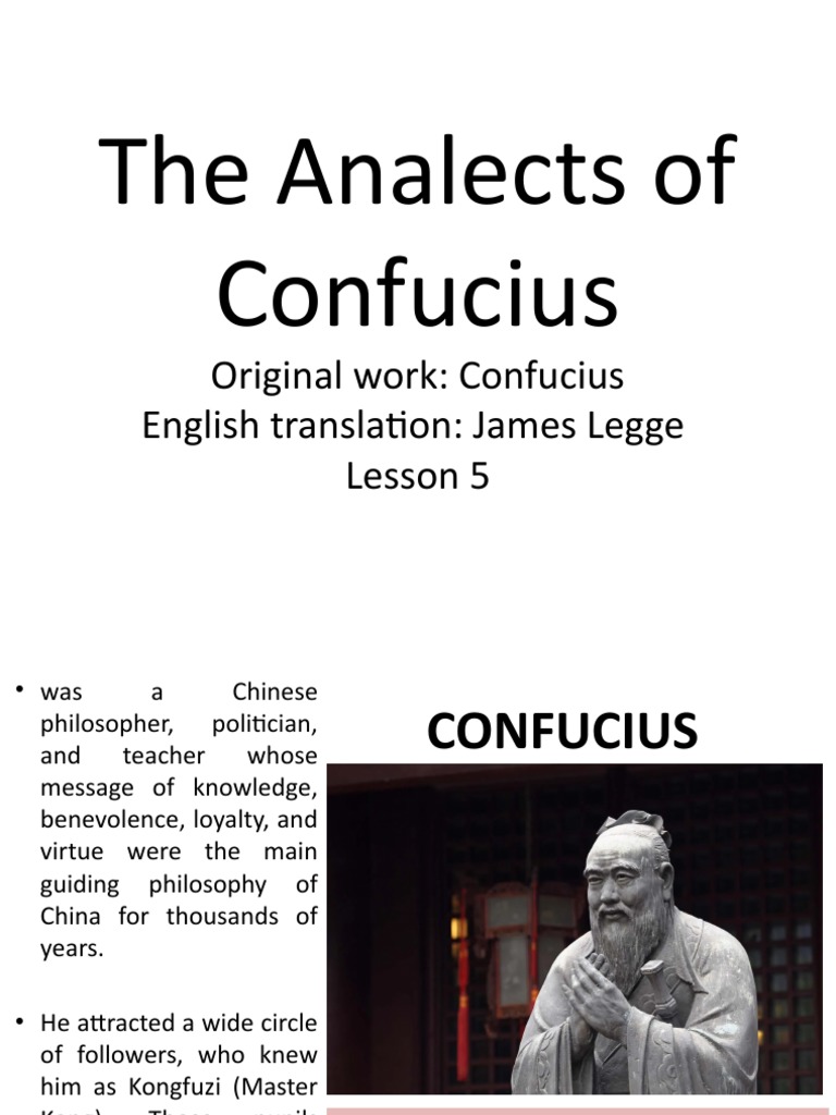 Key Teachings of Confucius' Analects | PDF