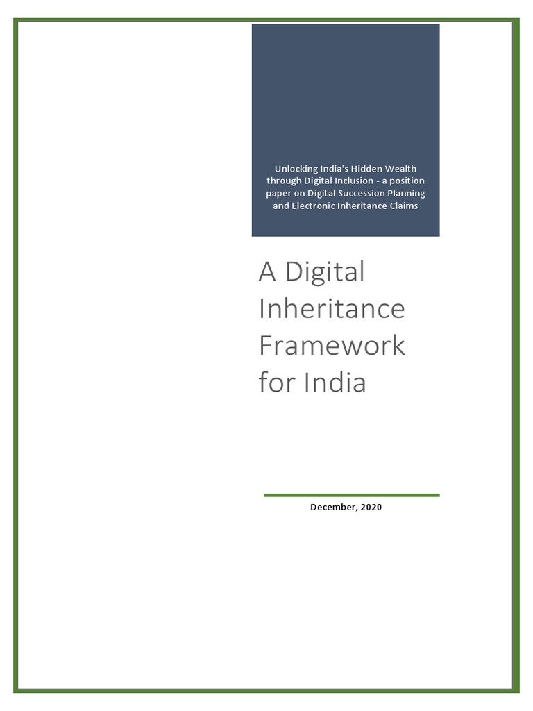 Digital Inheritance Framework | PDF | Insurance | Financial Inclusion
