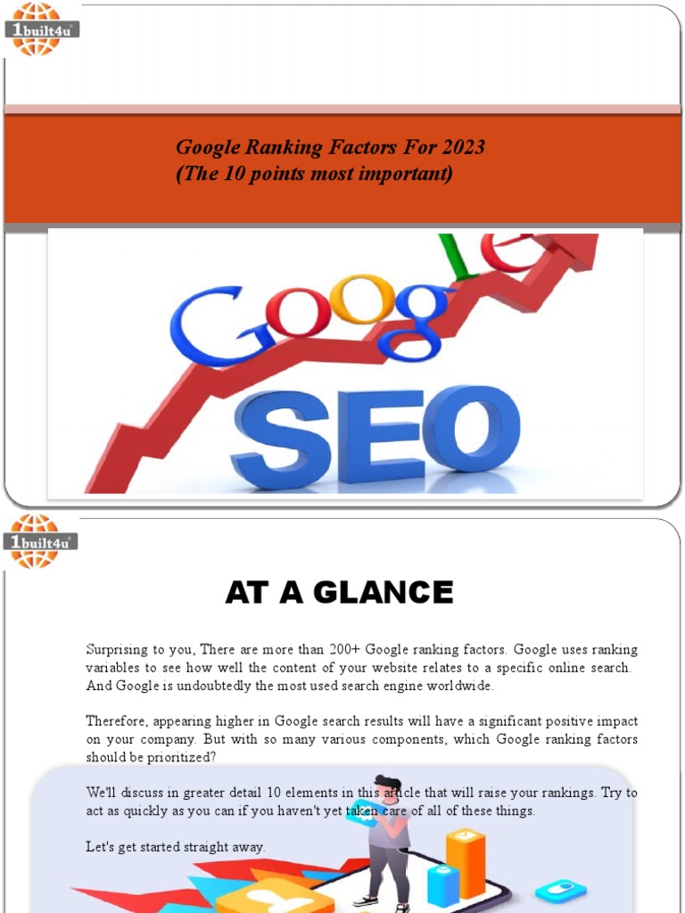 10 Most Important Google Ranking Factors | PDF | Search Engine ...