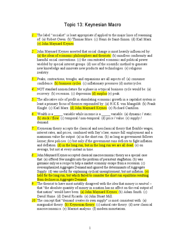 13 Keynesian | PDF | Keynesian Economics | John Maynard Keynes