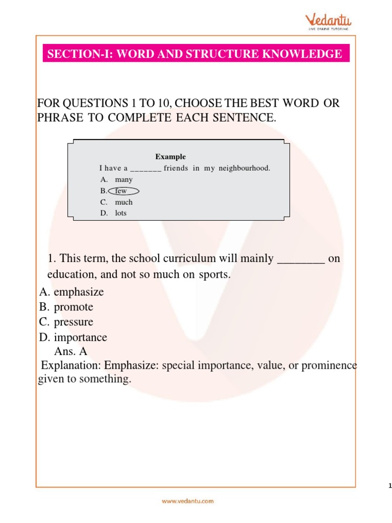 IEO English Sample Paper 2 For Class 5 | PDF | Preposition And ...