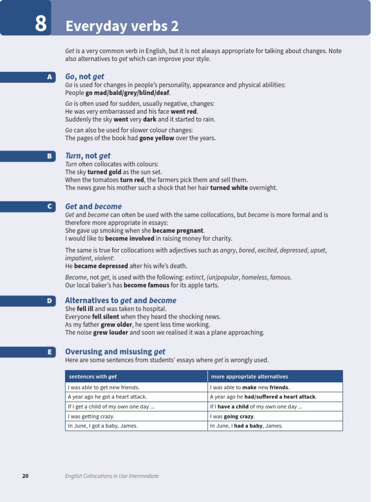 Collocations - Everyday Verbs 2 | PDF