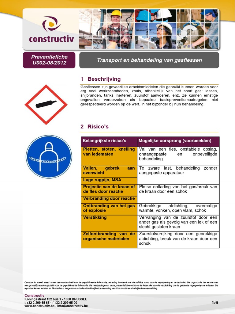 Transport en Behandeling Van Gasflessen | PDF