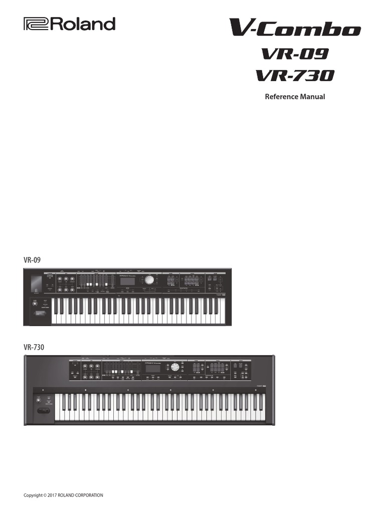 VR-09 VR-730 Reference Eng01 W | PDF