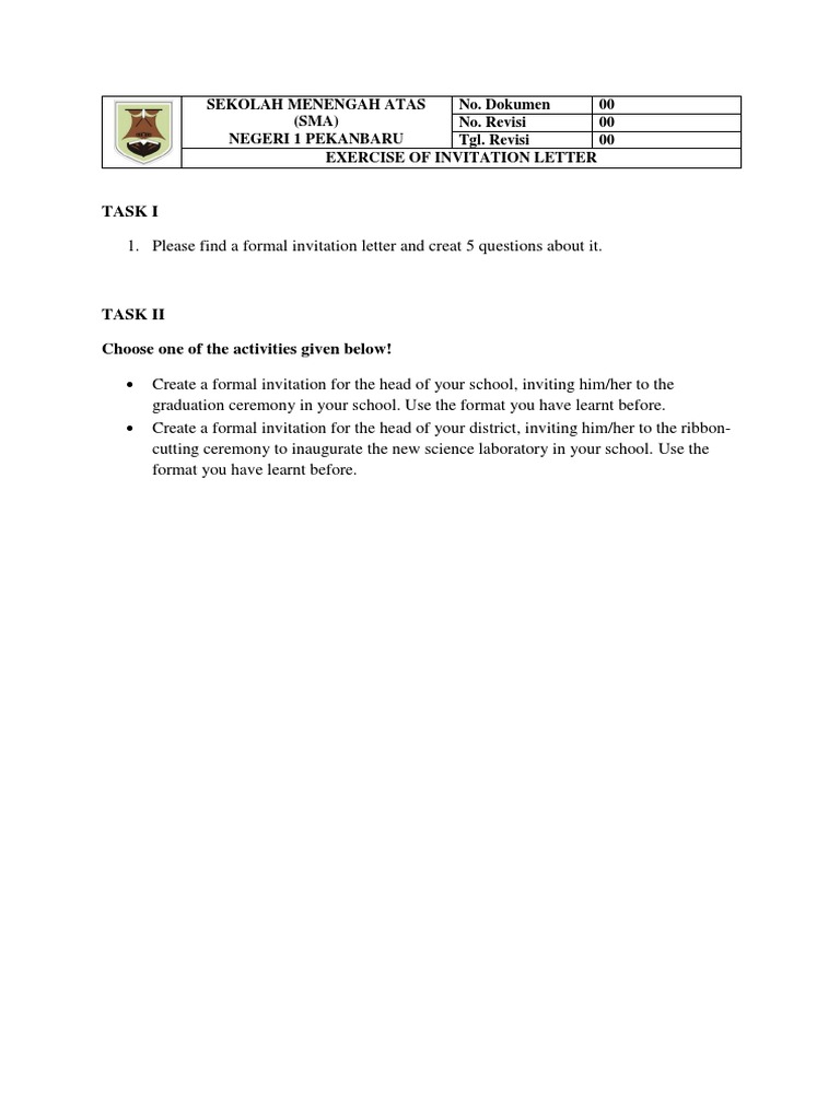 3.exercise Invitation Letter | PDF