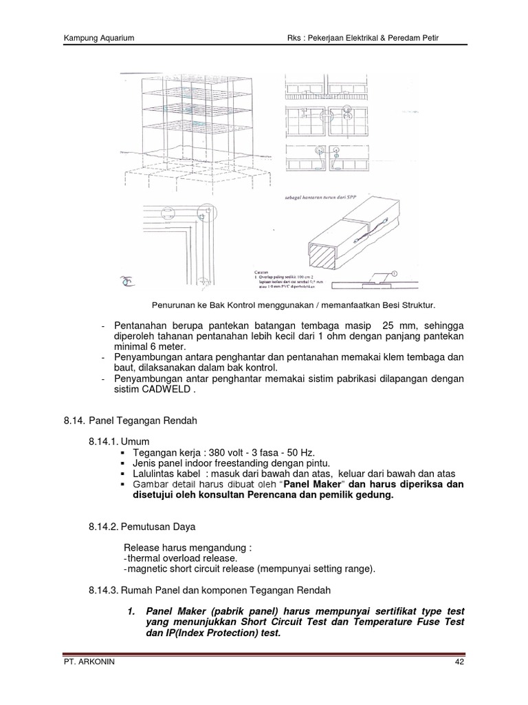 RKS Syarat Panel Maker | PDF