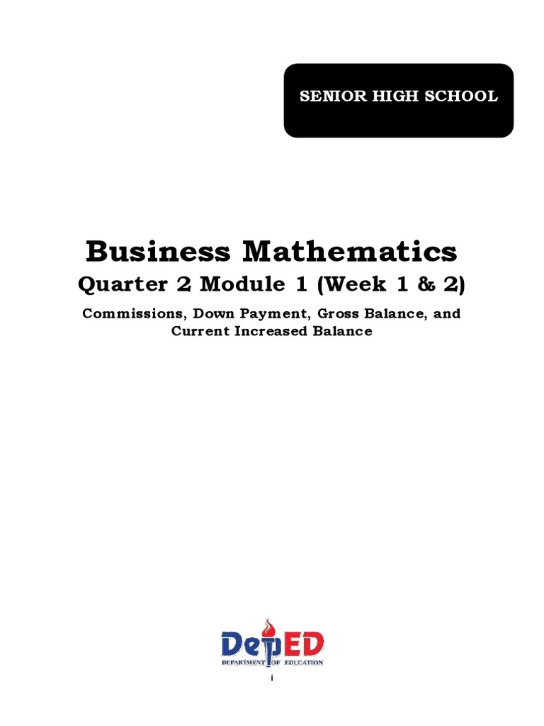 1 - Q2 Bus Math | Download Free PDF | Credit Card | Interest