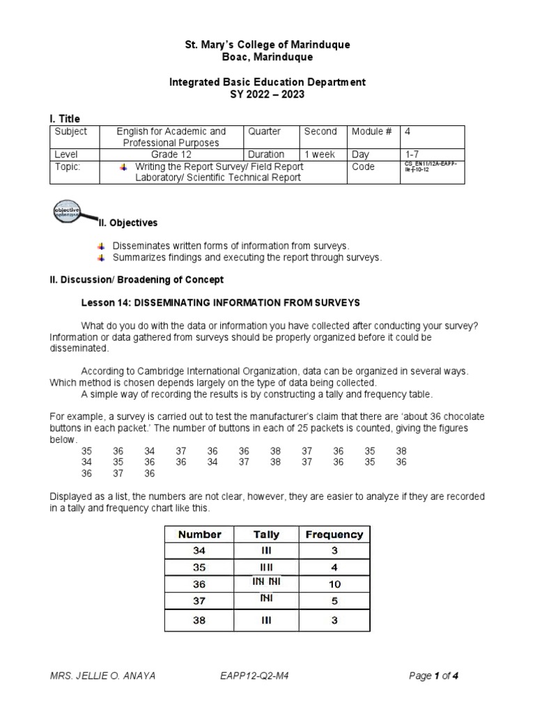 EAPP - Module 4 | PDF | Information | Data