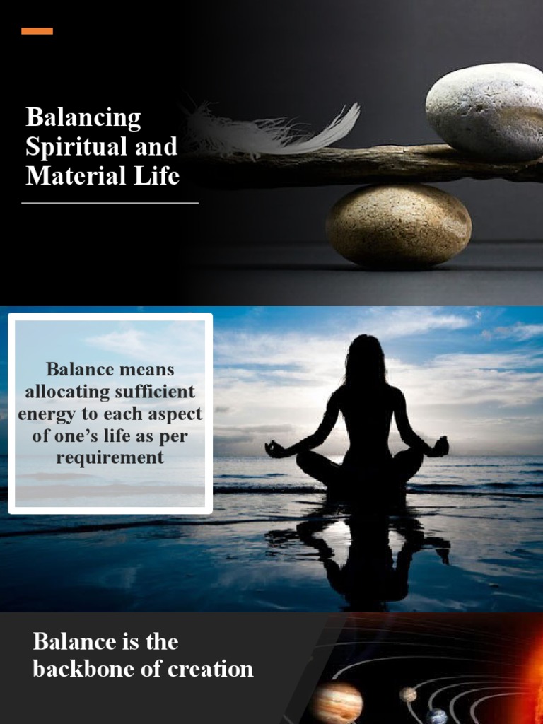 Balancing Material and Spiritual Life | PDF | Meaning Of Life | Nature