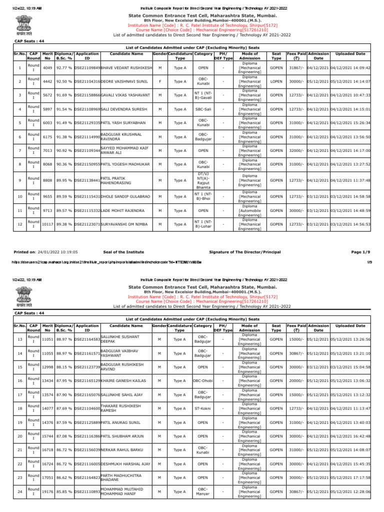 D2D Mech - 21-22 | PDF | Engineering | Physical Sciences