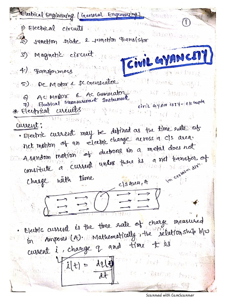 General Engineering Elctrical Notes | PDF