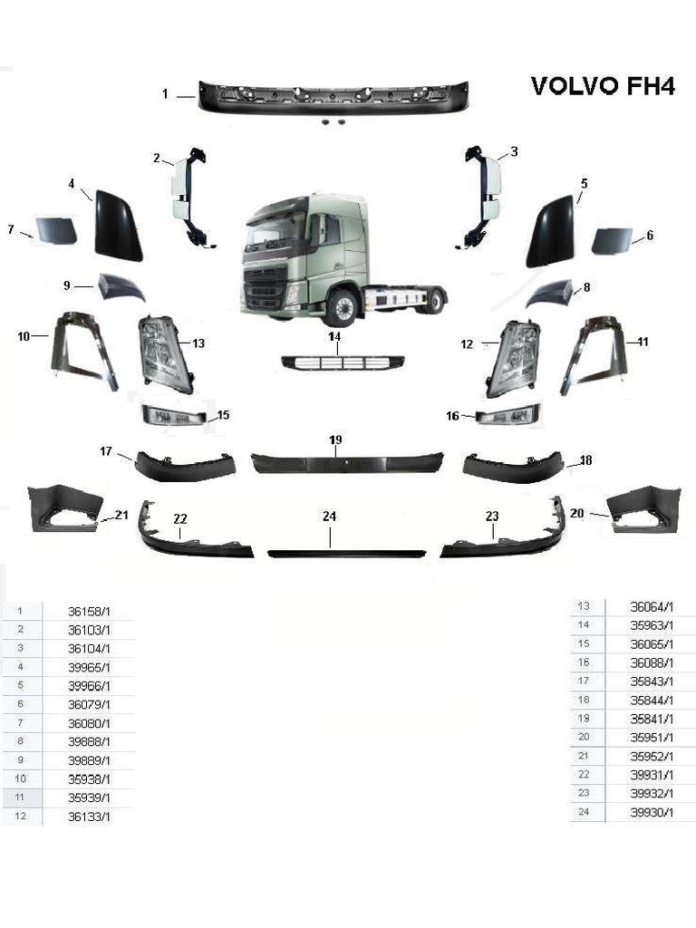 Volvo Fh4 Body Parts 2 | PDF
