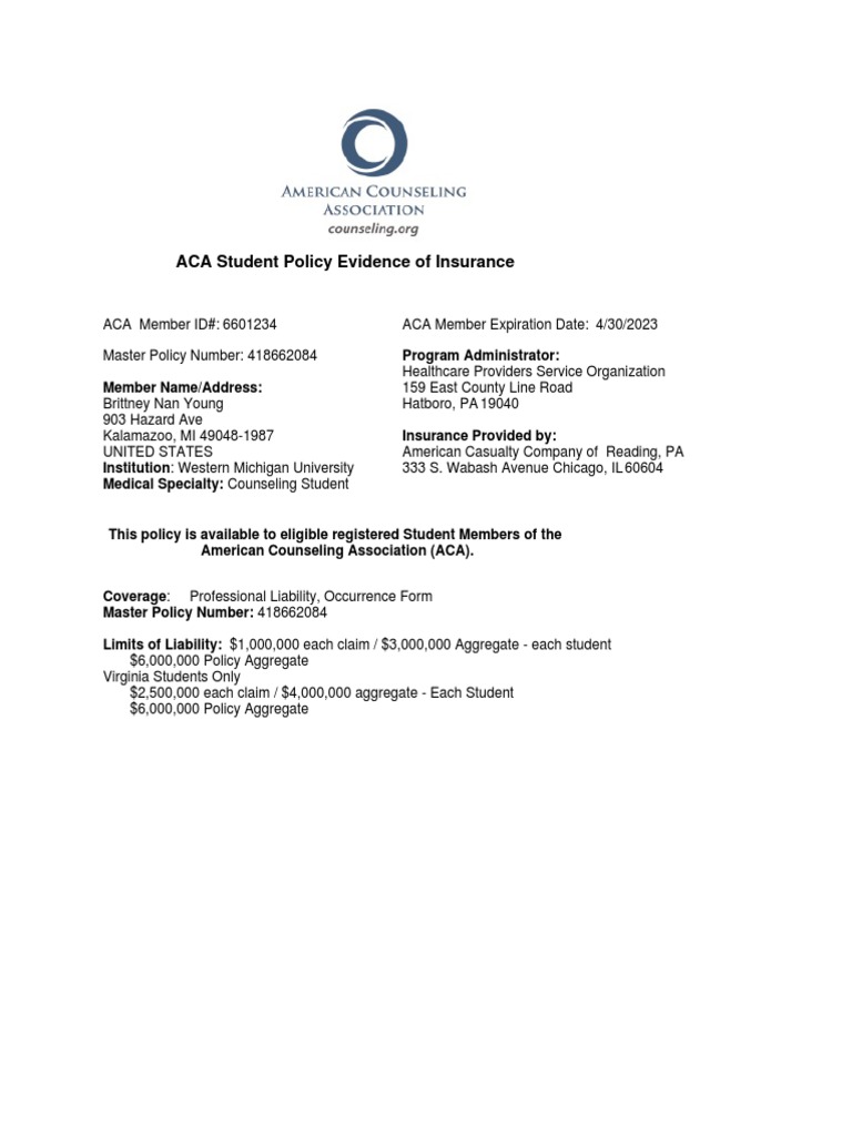 ACA Insurance HPSO - NewVARate | PDF | Professional Liability Insurance ...