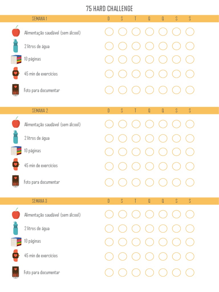 Desafio 75 Hard: Guia Completo | PDF | Bem-estar