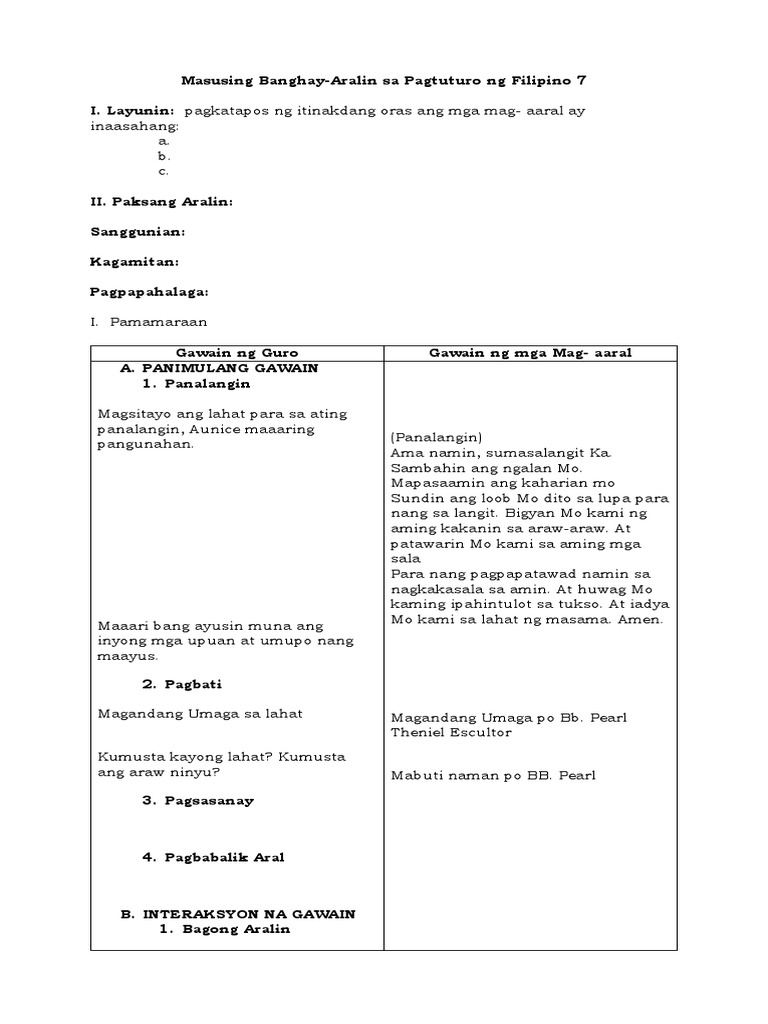 Filipino Format | PDF