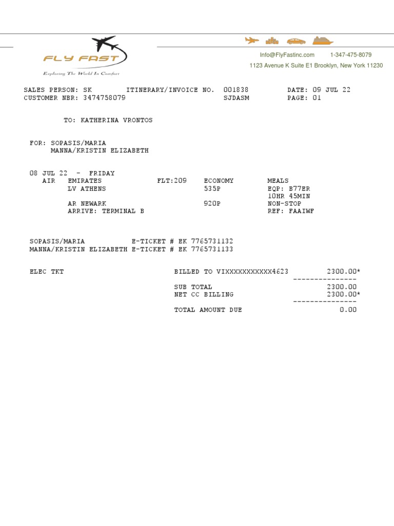 Sopasis E-Ticket Invoice | PDF