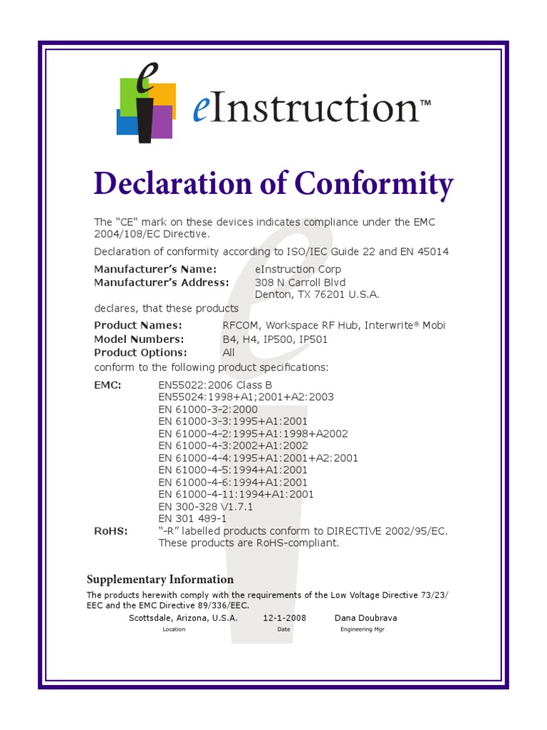 Einstruction Corporation Mobi User Manual | PDF | Electromagnetic ...