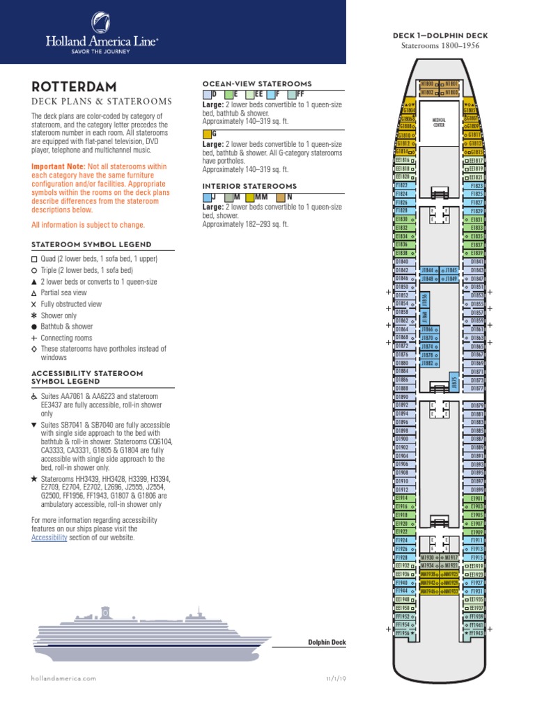 Rotterdam: Deck Plans & Staterooms | PDF | Shower | Home