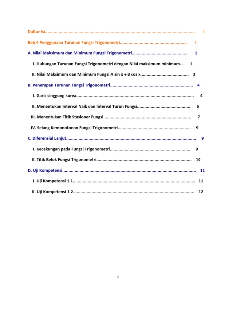 Penggunaan Turunan Fungsi Trigonometri | PDF | Komputer