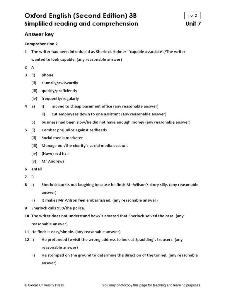 Oe3bu7 p72 Sim Reading 2 Ans | PDF