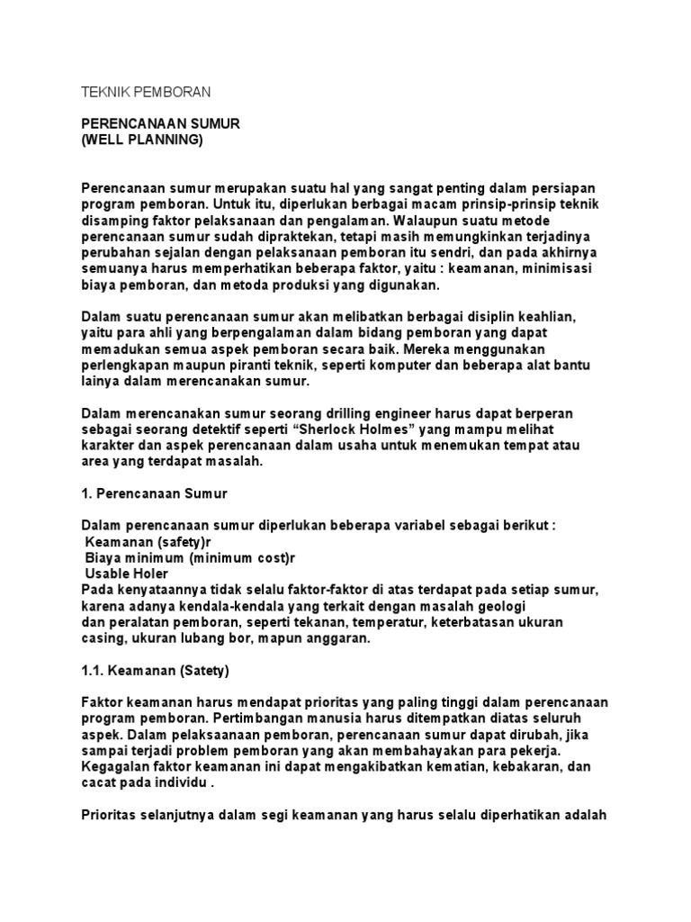 Teknik Pemboran | PDF