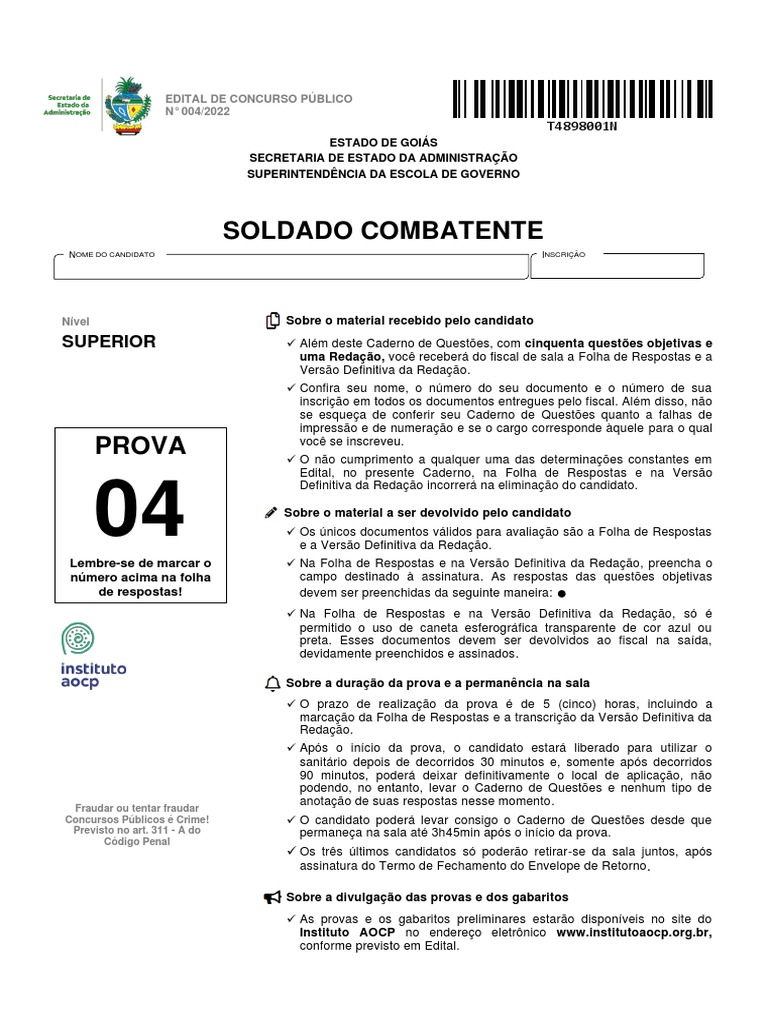 Prova 4 | PDF | Crimes | Crime e violência