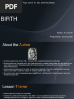 Birth Summary, Explanation, Word Meanings Class 11 | PDF