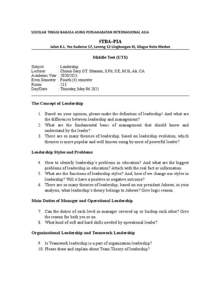 Leadership Pia May 2021 | PDF