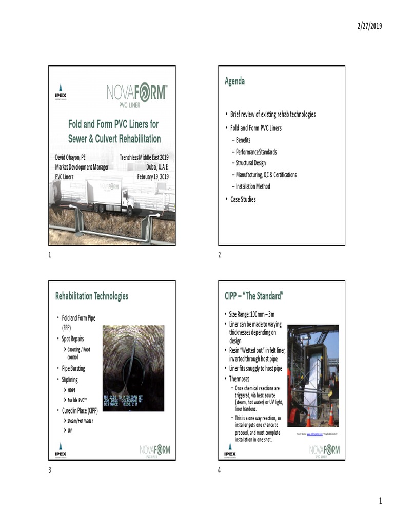 Fold and Form PVC Liners For Sewer and Culvert Rehabilitation - David ...