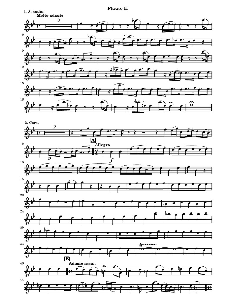 Bach BWV106 Flauto-II | PDF