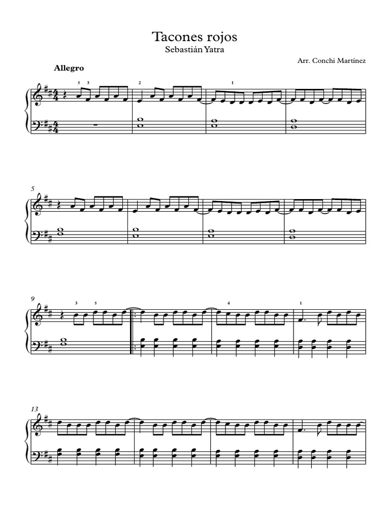 Tacones Rojos, Sebastián Yatra | PDF