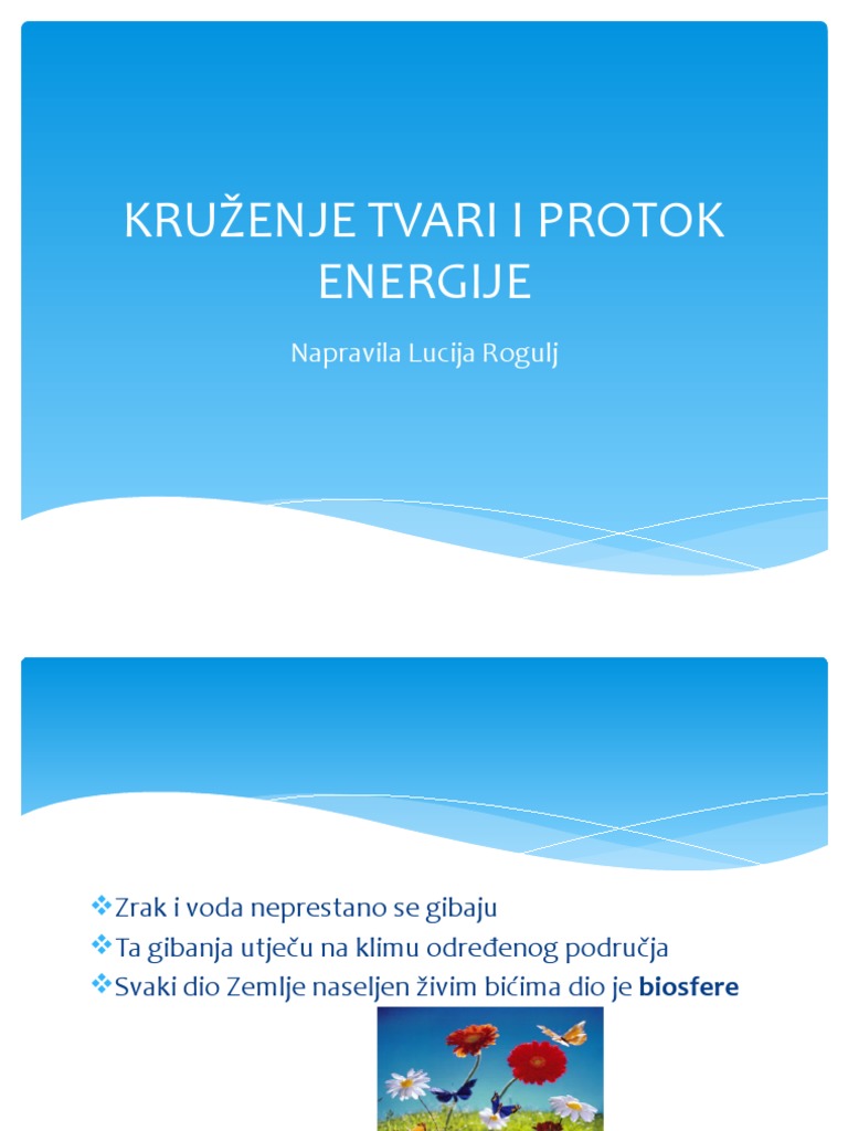 Kruženje Tvari I Protok Energije | PDF