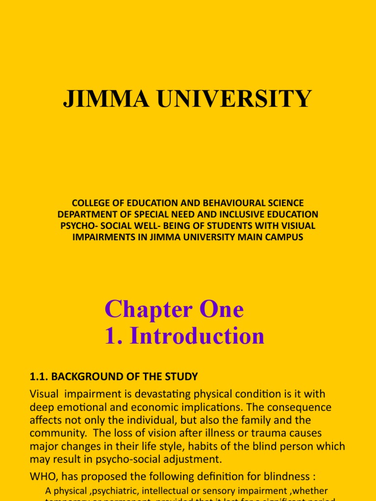 Research Proposals Finalppt | PDF | Visual Impairment | Disability