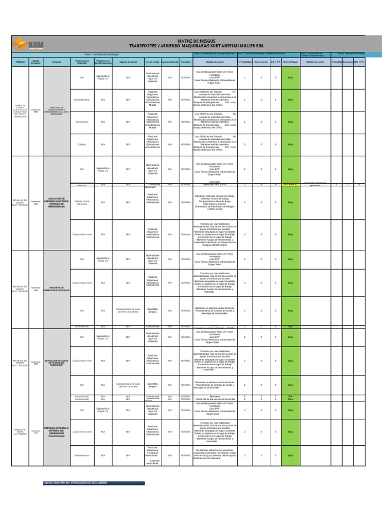 MIPER Mantencion GG | PDF | Protector solar | Riesgo