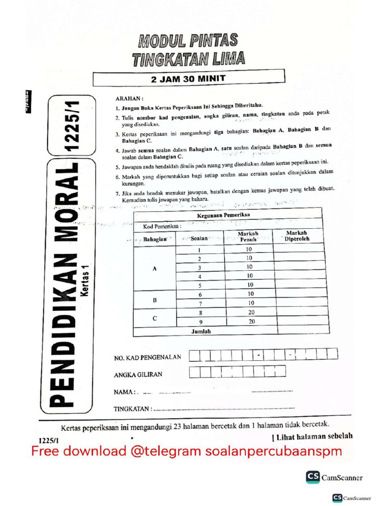 Pendidikan Moral Modul Pintas Set 2 2022 | PDF