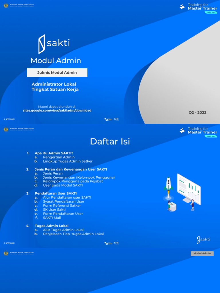 Juknis Admin SAKTI Tipe Satker 2022 | PDF