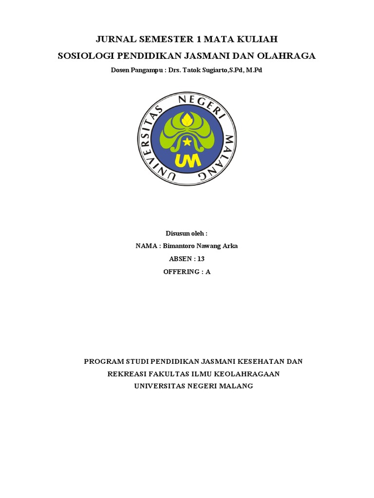 Jurnal Harian Sosiologi | PDF | Karier & Perkembangan | Pengembangan Diri