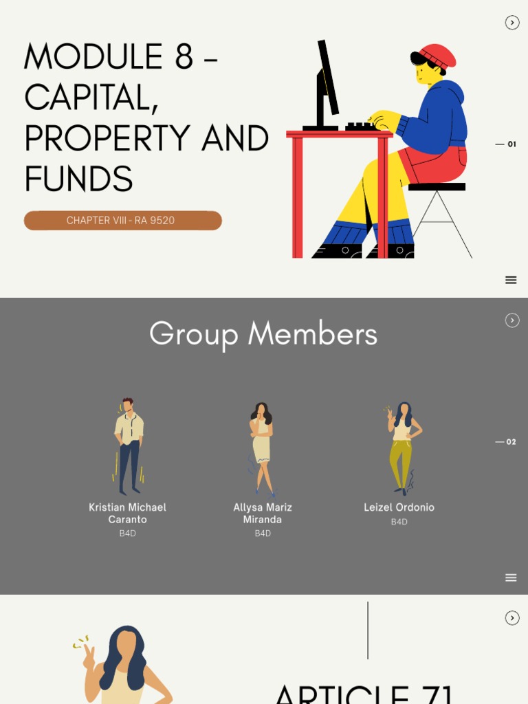 Module 8 Capital, Property, and Funds | PDF