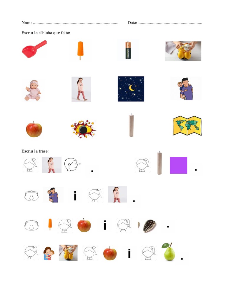 Fitxa Lectoescriptura 1R | PDF