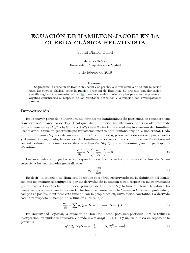 Hamilton_Jacobi_for_the_Classical_String | PDF | Mecánica Hamiltoniana ...