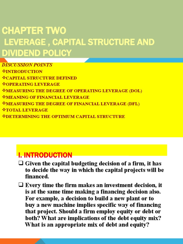 Financial Leverage and Capital Structure | PDF | Dividend | Capital ...