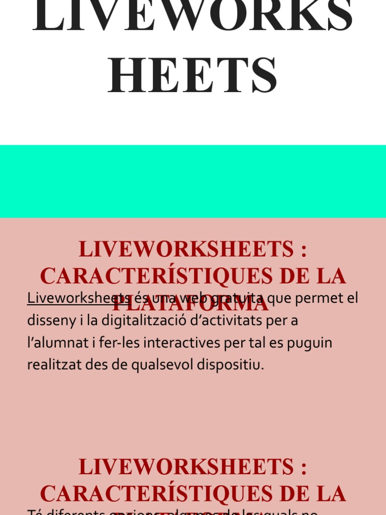LIVEWORKSHEETS | PDF