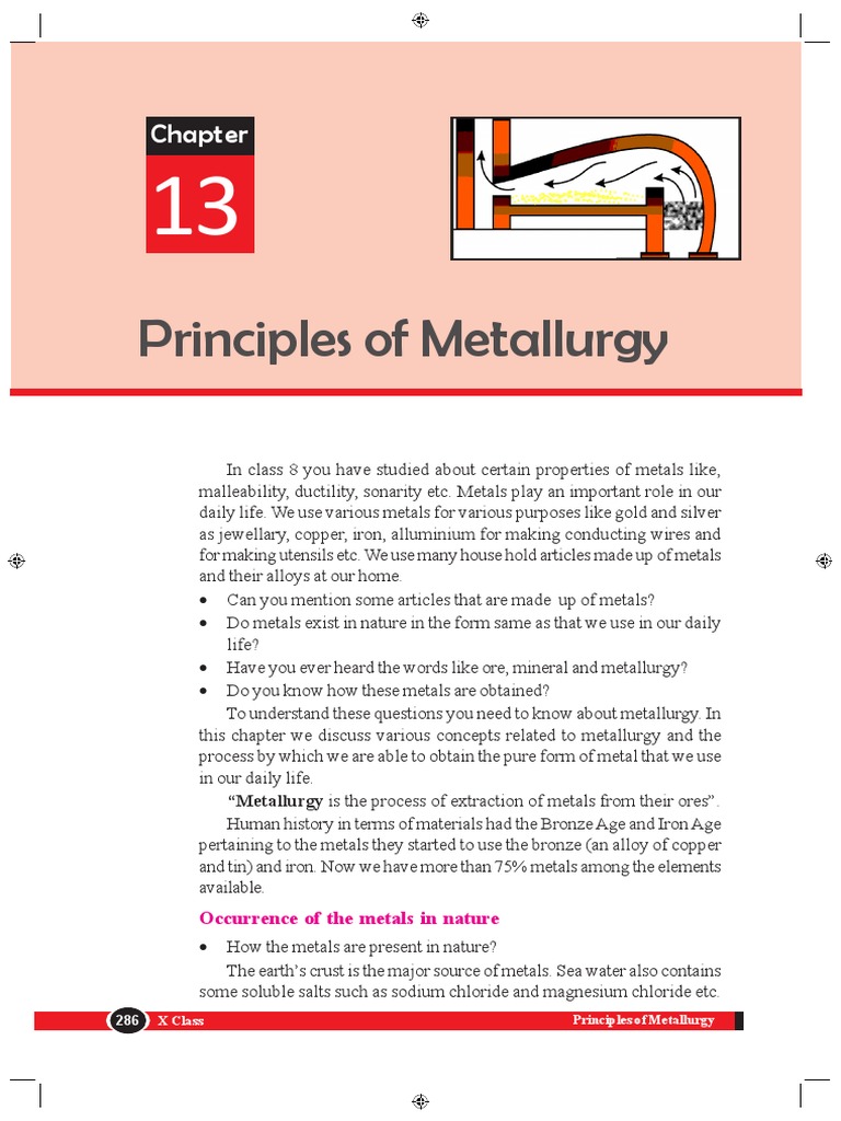 10th Class-AP-EM-Principles of Metallurgy | PDF | Corrosion | Rust