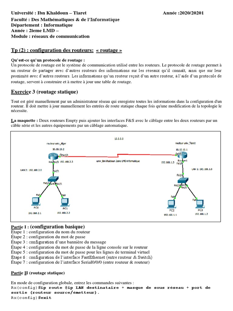 TP 2 Suite | PDF | Routage | Routeur