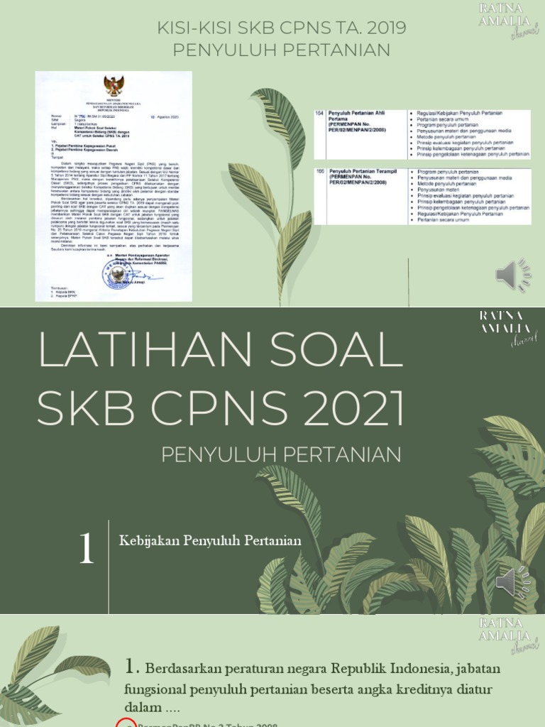 Latihan Soal 1 - SKB PP | PDF