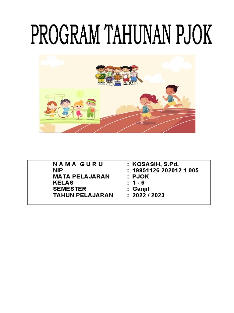 Program Tahunan PJOK Semester Ganjil 2022 2023 | PDF