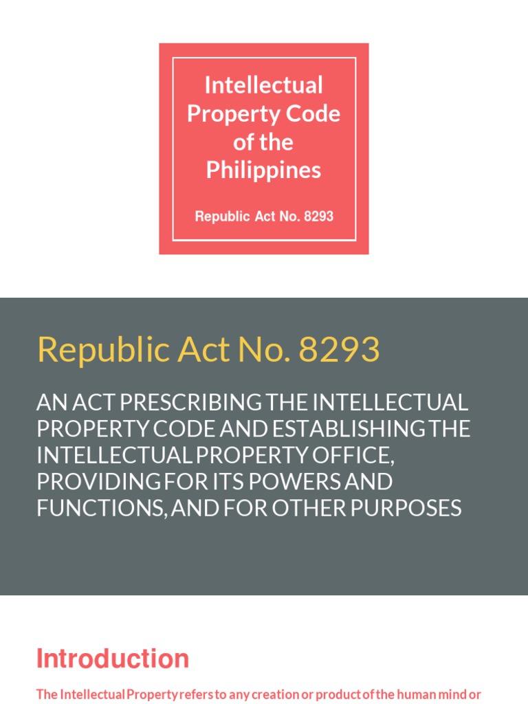 Intellectual Property Code of The Philippines | PDF | Patent ...